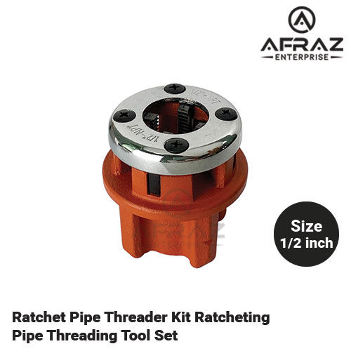 Ratchet Pipe Threader Kit Ratcheting Pipe Threading Tool Set Head 1/2 ...