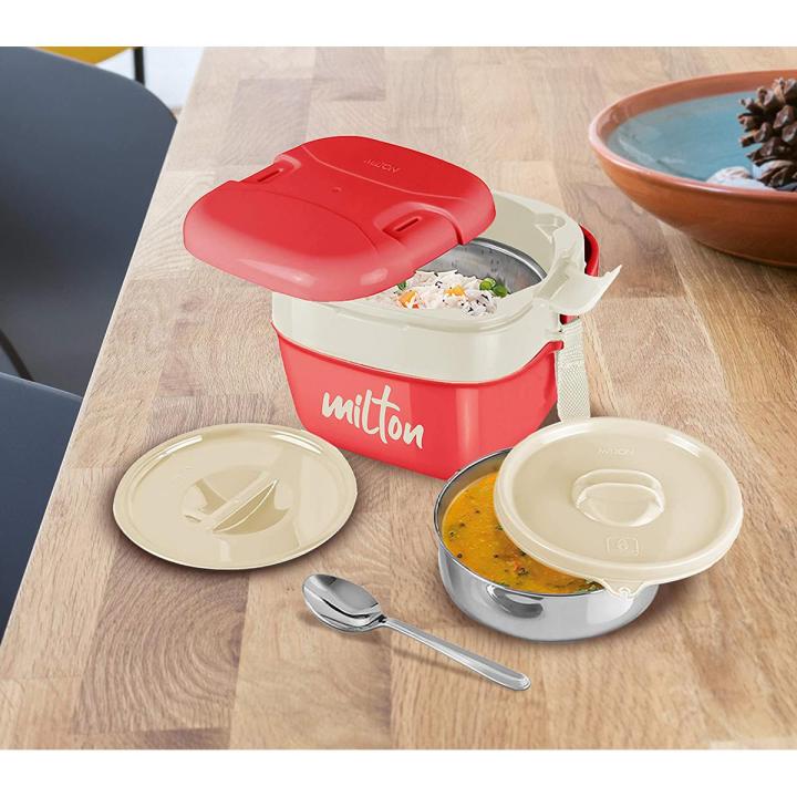 Indian Milton Cubic Small Tiffin Carrier Bento Insulated Lunch Box, 800 ...