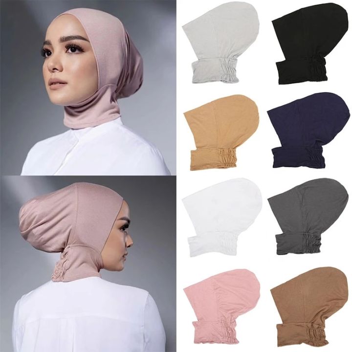 【Alien Alien】 Muslim Inner Cap Hijab For Women Solid Underscarf Hijab ...