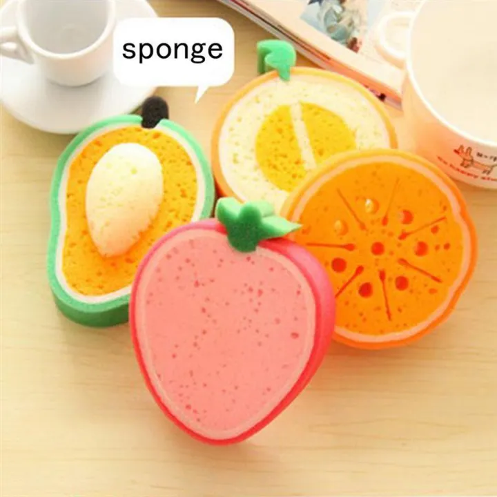 Bath Comfortable Fruit Shaped Cute Body Sponges Scrubber | Daraz.com.bd