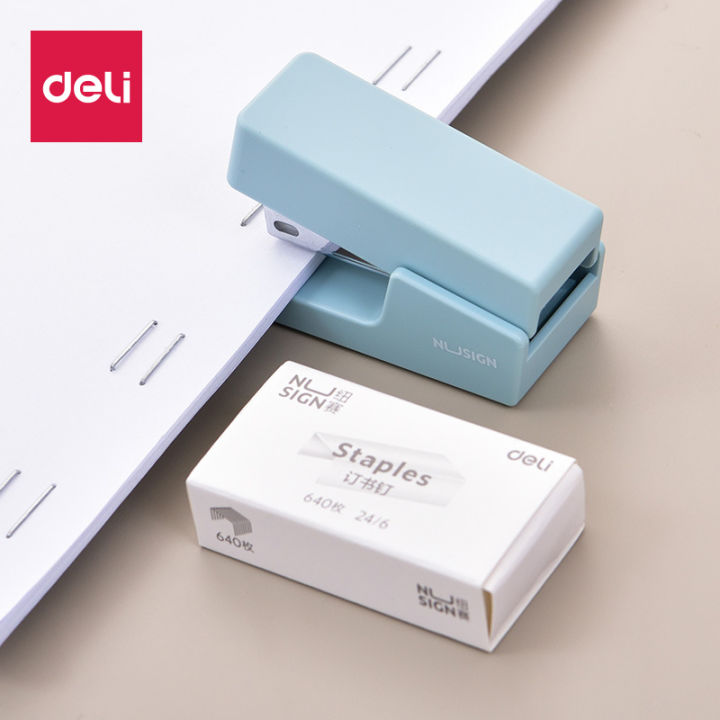Blue - Deli NS083 NuSign Mini Stapler | Daraz.com.bd