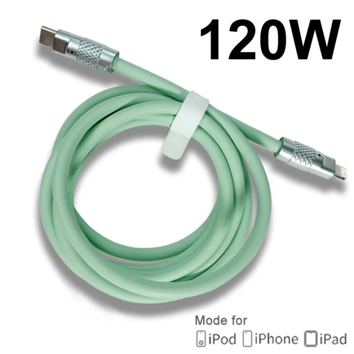PD 120W Super Fast Charge Type-C Liquid Silicone Cable For iPhone ...