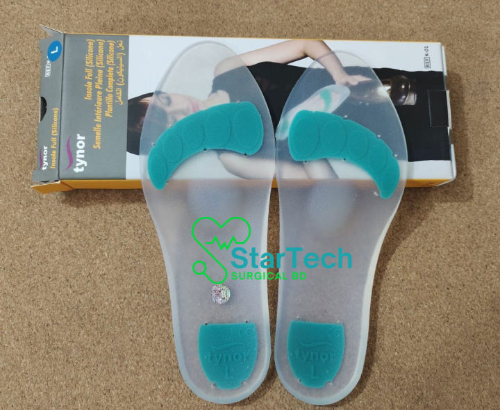 Tynor Full Silicone Insole Foot Pain Relief Insoles 1pair, (K-01 ...