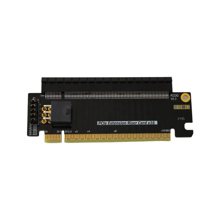 PCI-E X16 Half Height to Full Height Extension Riser Card PCIe 5.0 X16 ...