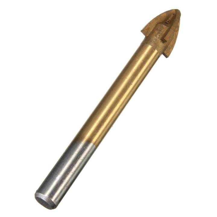 6 Size HSS Titanium Cross Glass Cross Spear Point Head Drill Bit 8mm ...
