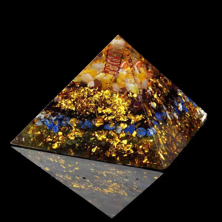【happy one】Reiki Healing Orgonite Pyramid Converter Orgone Accumulator ...