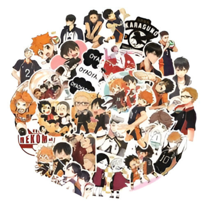 Haikyuu 50-Piece Sticker Set for notebook , diary, laptop etc | Daraz ...