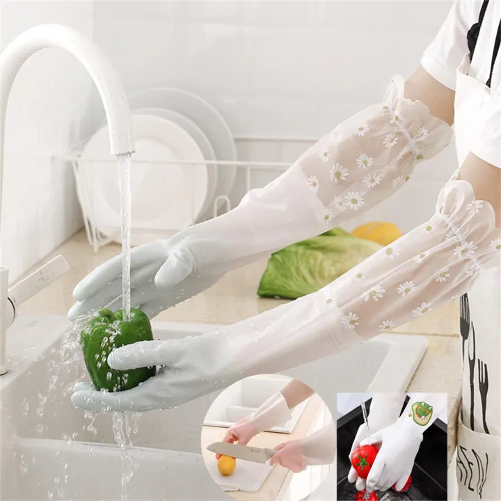 【Lejia】Female Silicone Rubber Durable Washing Glove Latex Dishwashing ...