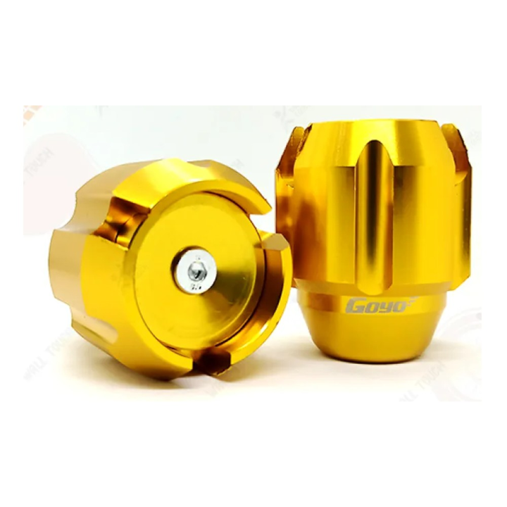 2ps Universal GOYO Full Alloy Aluminium motorcycle slider cap or gutli ...