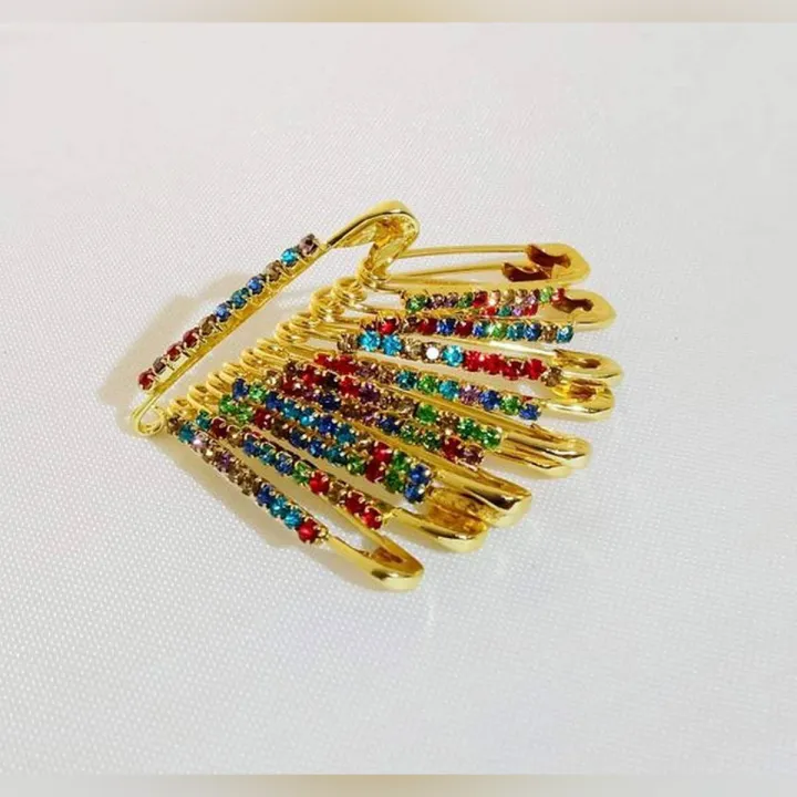 Real Stone setting Safety Pin | Daraz.com.bd