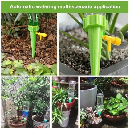 5 PCS Plant Auto Watering Spike with Control Valve Automatic Irrigation ...