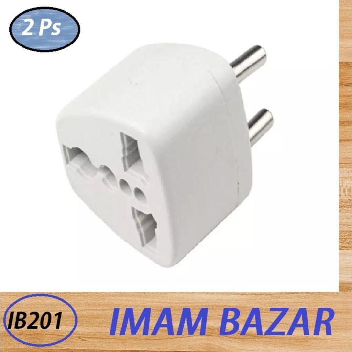 2Ps 2 pin to 3 Pin Travel Multi Socket converter Support 170v to 240v ...