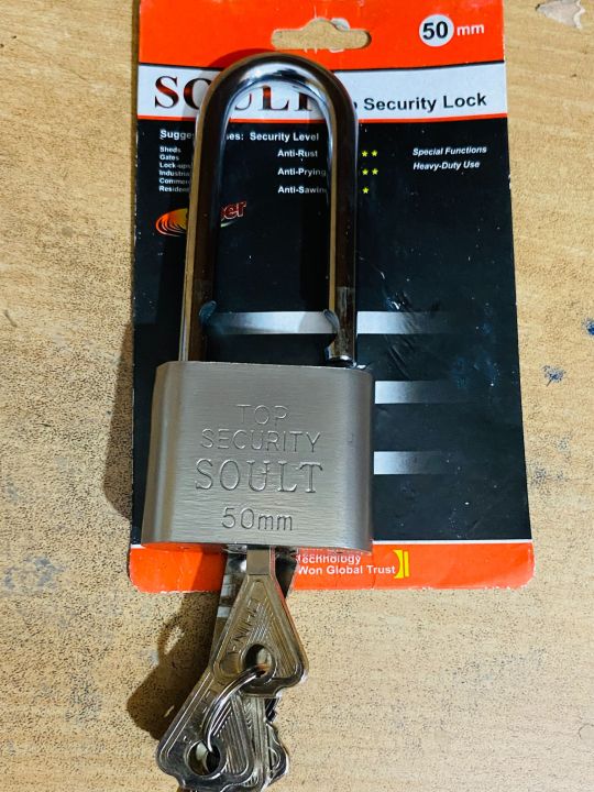 Pad Lock - 50 mm Top Security Long Head | Daraz.com.bd