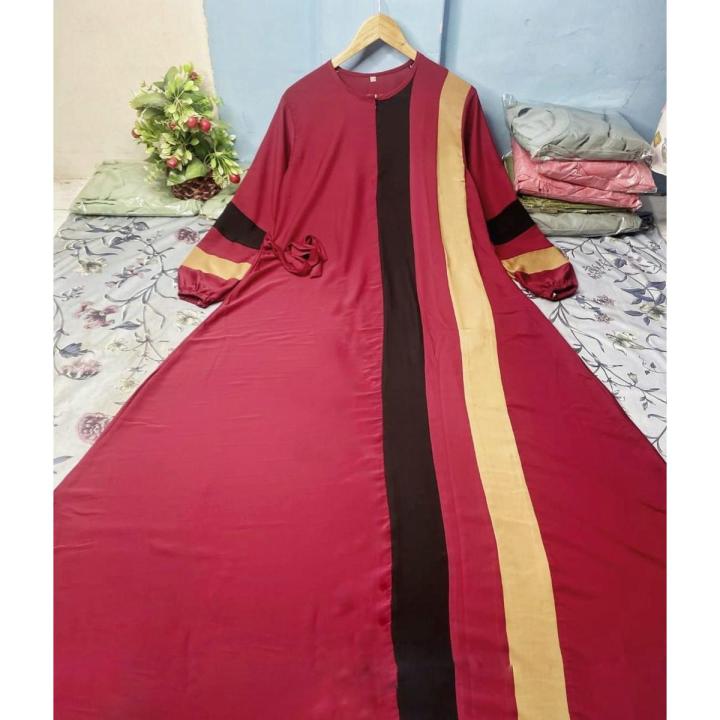New Rainbow Borka Abaya dubai cherry fabric | Daraz.com.bd