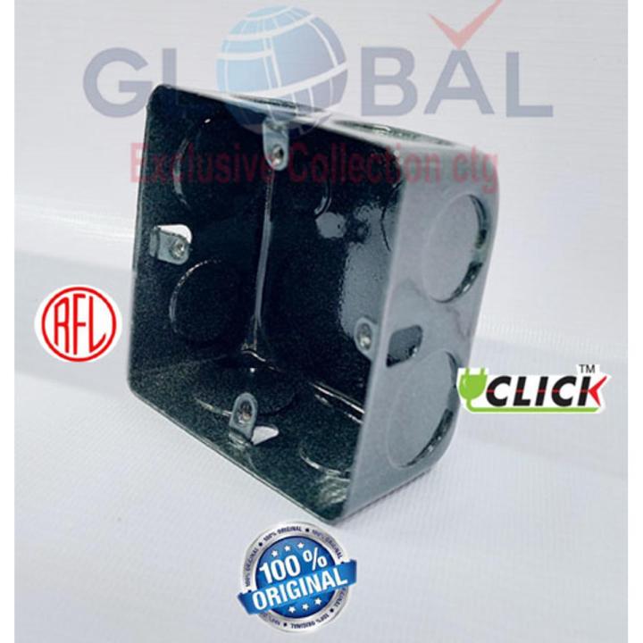 Click One Gang Metal Junction Box For Electrical Wiring Round Edge ...