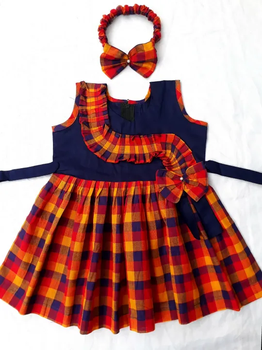 Grameen check comfortable Baby Dress 1 to 10 years | Daraz.com.bd