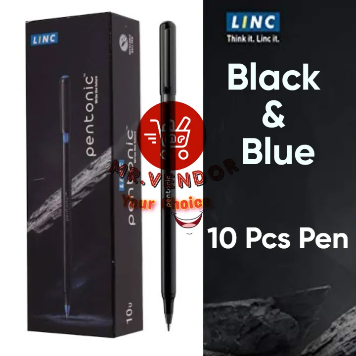 Pentonic Ball Point Pen Pack of 10 (Black & Blue) | Daraz.com.bd