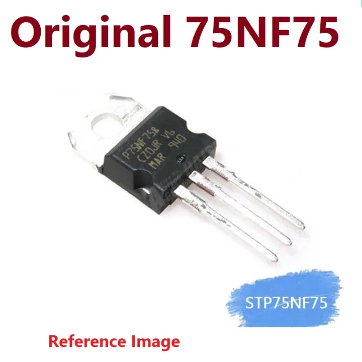 Original STP75NF75 Transistor 75NF75 MOSFET 80A 75V N-Channel TO-220 3 ...