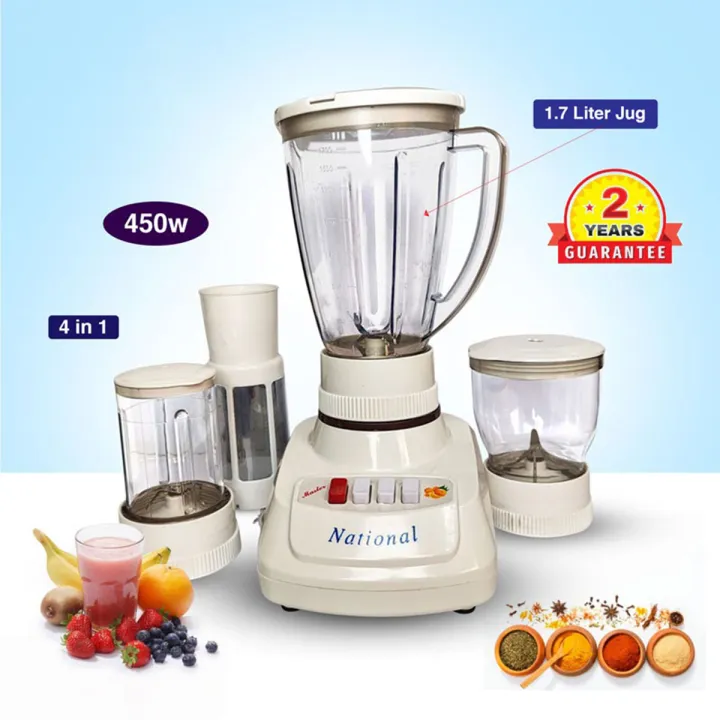 National 4 in 1 blender, Heavy duty Blender, Blender with gliender and ...