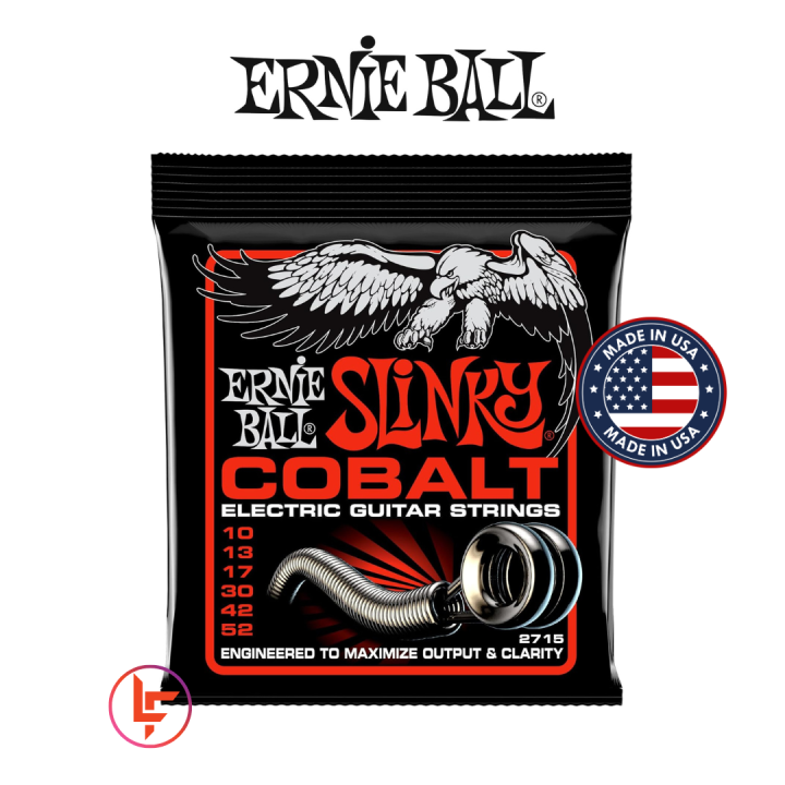 Ernie Ball 2715 Skinny Top/Heavy Bottom Slinky Cobalt Electric Guitar Strings - .010-.052 ...