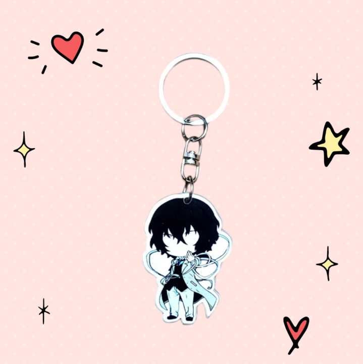 Dazai Acrylic Key Chain from the anime Bungou Stray Dogs | Daraz.com.bd