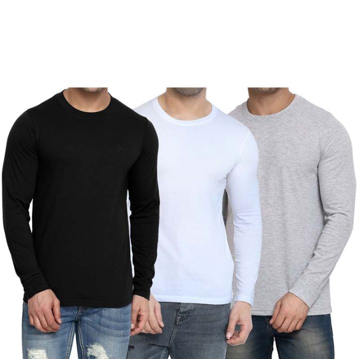 Exclusive 3 Pcs Combo Pack Long Sleeve T-Shirt for Men_u3229 | Daraz.com.bd