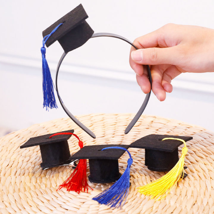 Graduation Mini Doctor Cap Graduation Decoration Bachelor Cap Headband ...