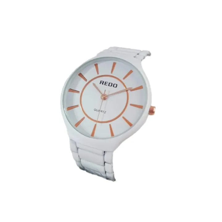Ceramic Round Steeliness Steel Best Watch For Men's White | Daraz.com.bd