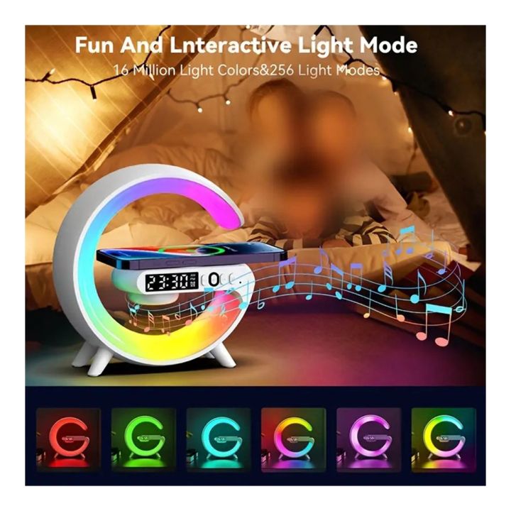 G63 Smart Light Wireless RGB Charger Table Lamp With Speaker | Daraz.com.bd