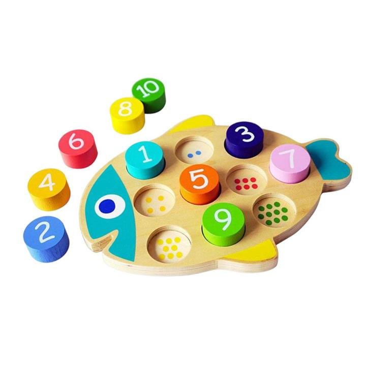 Montessori Wooden Numbers Puzzles Educational Learning Toy Boy Girls 1 ...