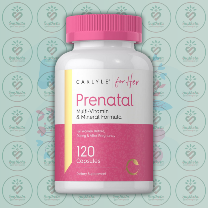 Carlyle Prenatal Vitamins – 120 Capsules – with Essential Nutrients ...