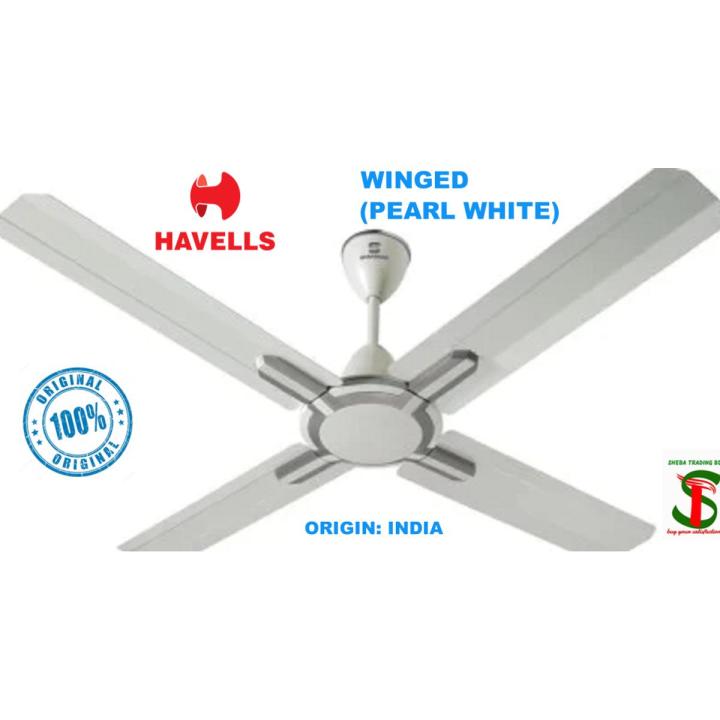Havells WINGED 1400MM / 56" Ceiling Fan 4 Blades (Pearl White) India ...