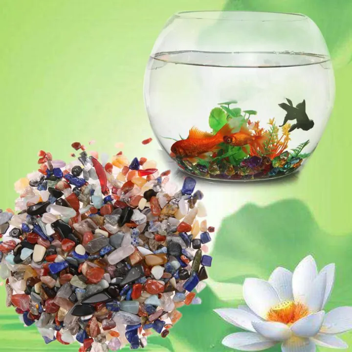 【happy one】100g/Bag Colorful Irregular Fish Tank Stones Gravel Gemstone ...