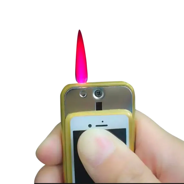 Phone Gas Lighter Iphone Shape slide Turbo Gas Jet Lighter | Daraz.com.bd