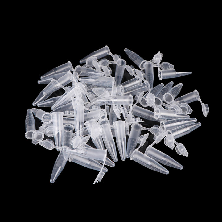 50PCS 1.5ml Mini Plastic Test Tubes Microcentrifuge Tubestest Tube Lab ...