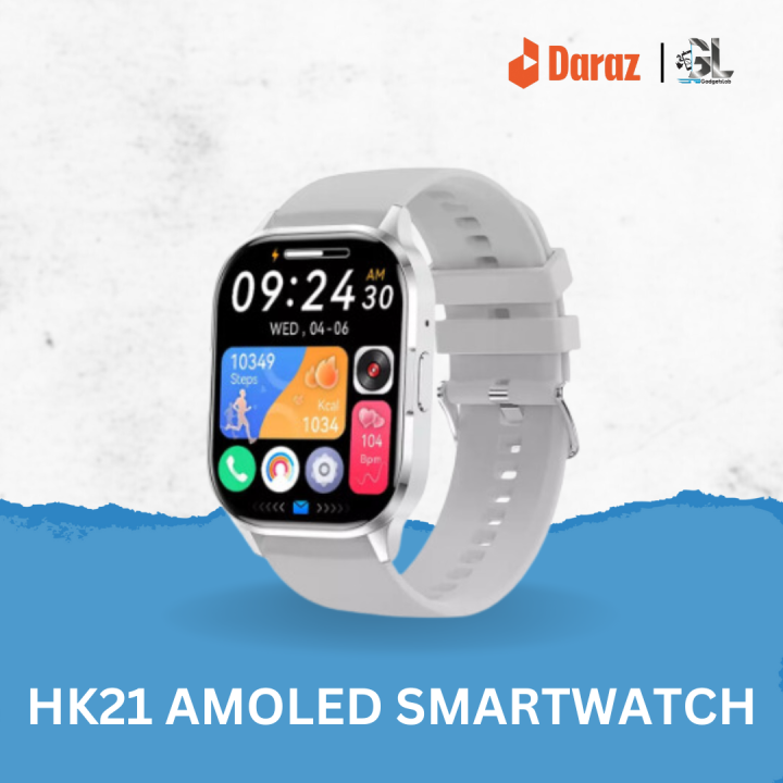 HK21 AMOLED Smartwatch AI Voice Assistant NFC Access Control | Daraz.com.bd