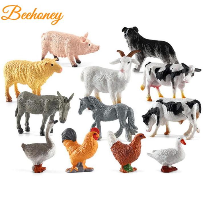 Realistic Farm Poultry Figurines Simulation Animal Action Figure Model ...