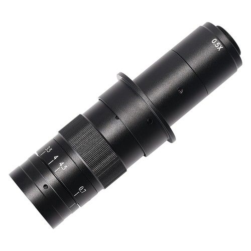 HAYEAR 180X Microscope C-Mount Lens, Adjustable Monocular Zoom Industry ...