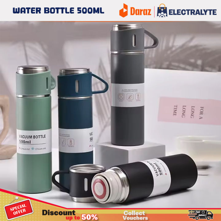 500ML Stainless Steel Vacuum Flask Gift Set Office Business Style ...