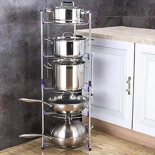 Super Pot Stand 5 Layer Kitchen Pot Organizer | Daraz.com.bd