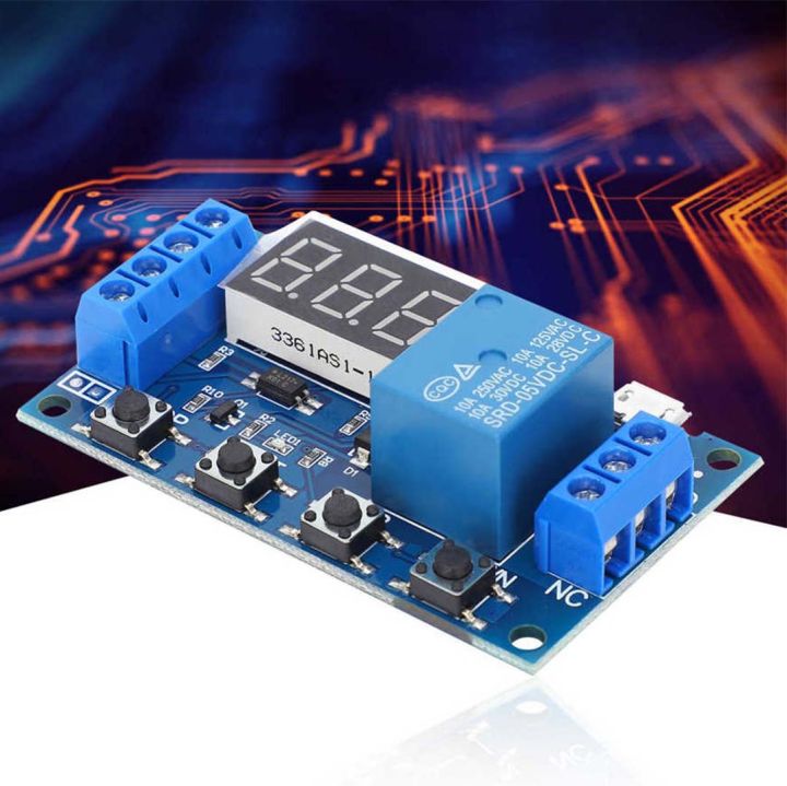 6‑30V Relay Board Cycle Timing Circuit Switch Timer Delay Trigger Module Micro USB 5V JZ‑801 ...