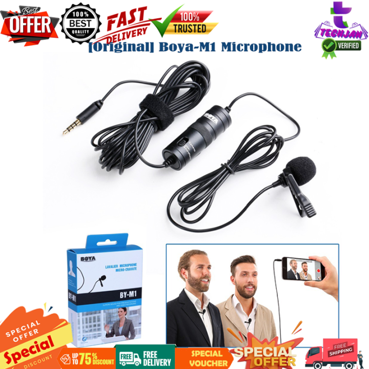 [Original] Boya-M1 Microphone For Smartphone, DSLR Camera, Voice ...