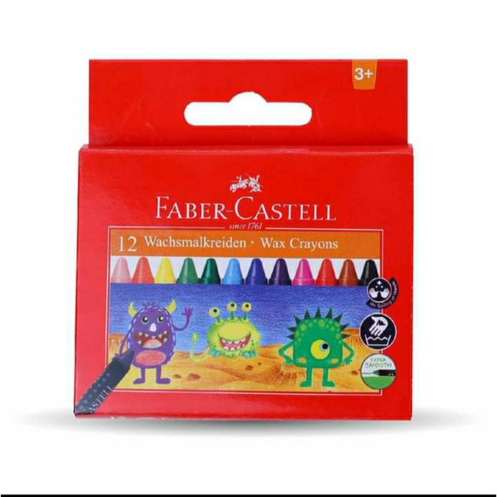 Faber Castle wax crayon 12 color 75 mm 12 color wax crayon made in ...