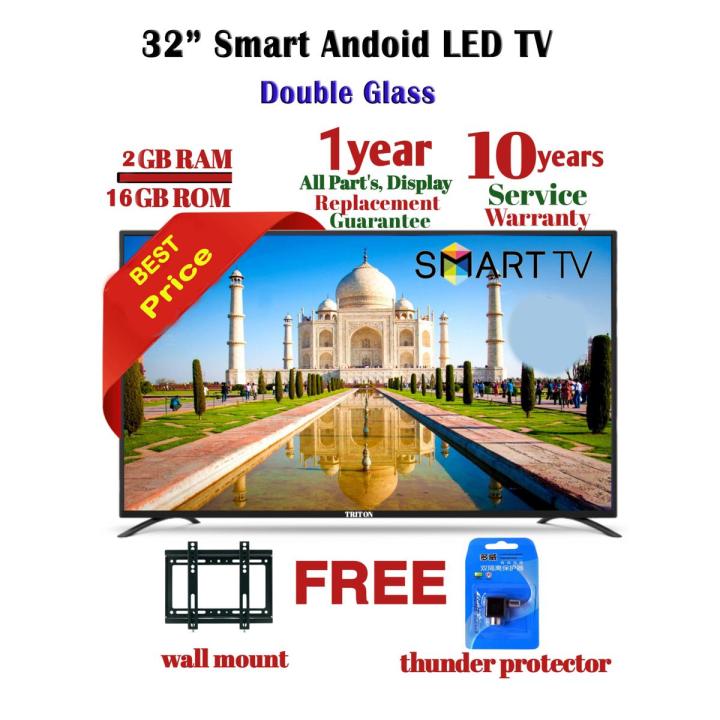 32" Inch Smart Double Glass Android Hd Led Tv 4K Supported - Led Tv ...
