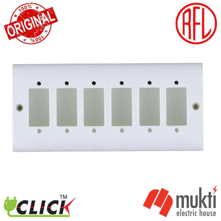 CLICK Piano Six Hole Plastic Electrical PVC Board Switch Box 6 | Daraz ...