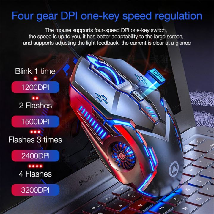 G5 Gaming Mouse Wired 6D Luminous Speed DPI Adjustable Mechanical Computer Mouse For Gamer ...
