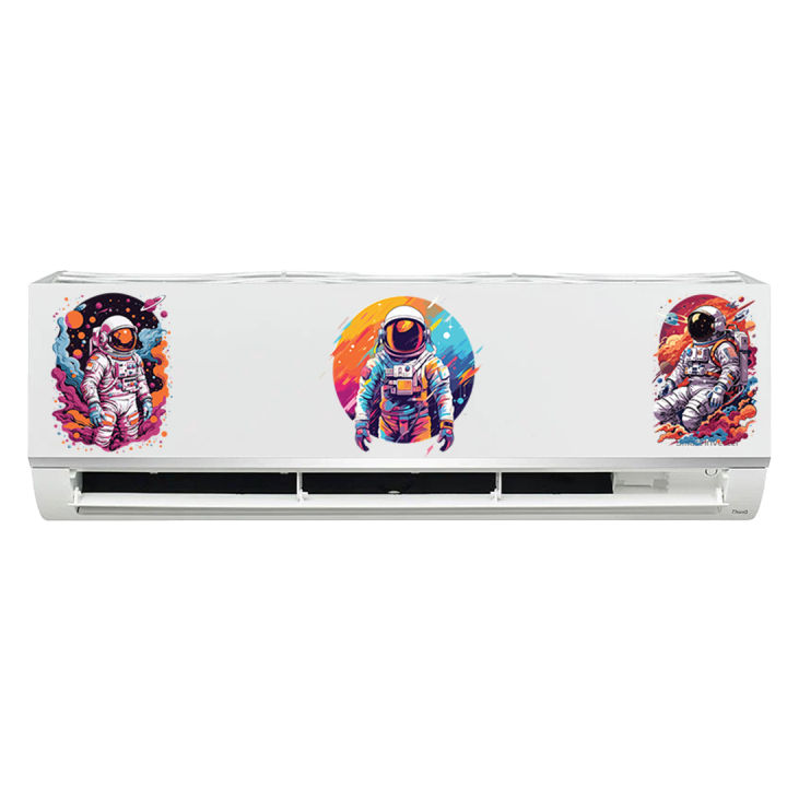 Decals Creativity Cosmic Ac Sticker Astronaut Cool Air Conditioner ...
