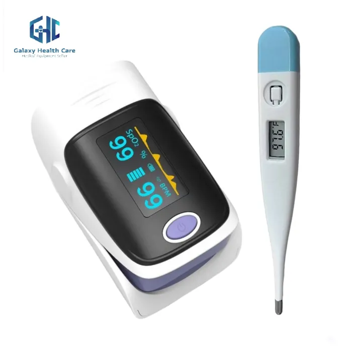 Pulse Oximeter Fingertip And thermometer, Blood Oxygen Saturation ...