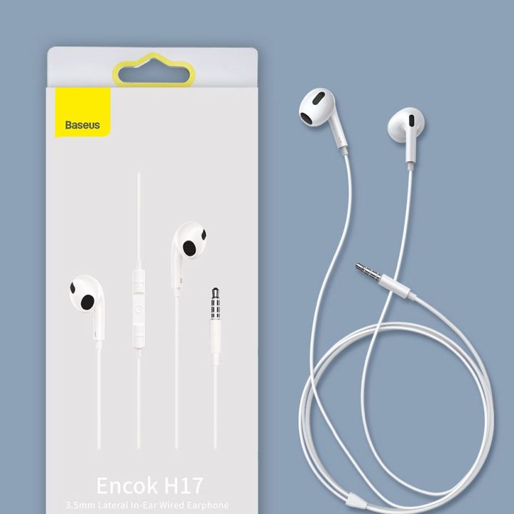 Baseus Wired Earphone H17 3.5mm In-Ear with Microphone for Smartphones | Daraz.com.bd