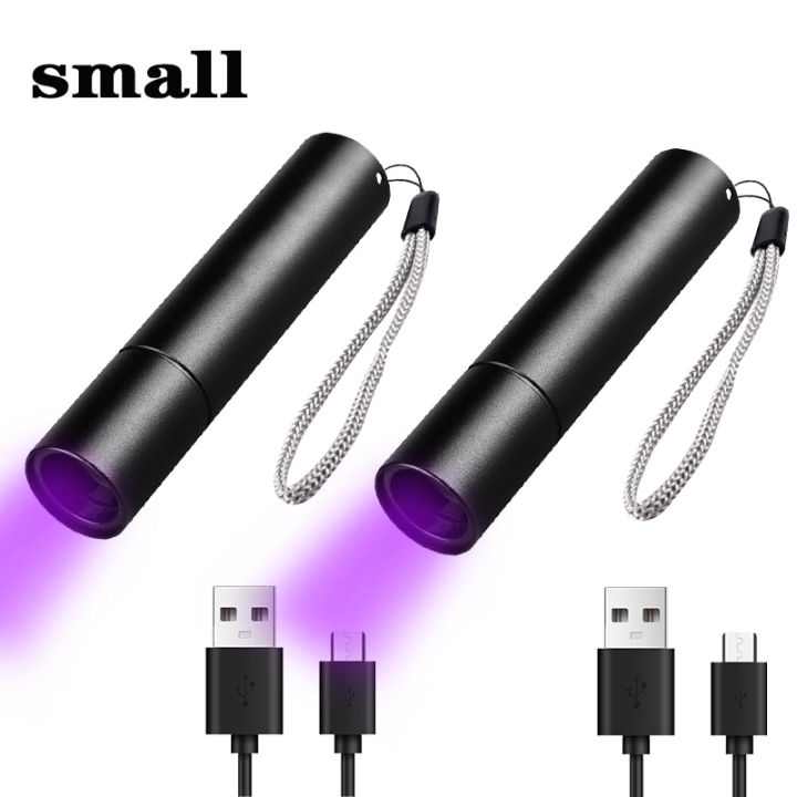 USB Rechargeable 365nm ultraviolet flashlight Cat moss fungus detection ...